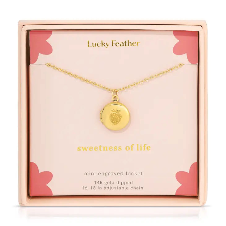 Strawberry Mini Engraved Locket – Open House Philly