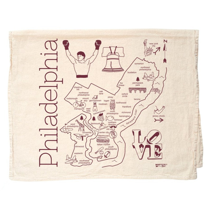 Philadelphia Icons Dish Towel – Open House Philly